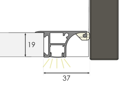 Gola Upper Cabinet LED | Rincomatic