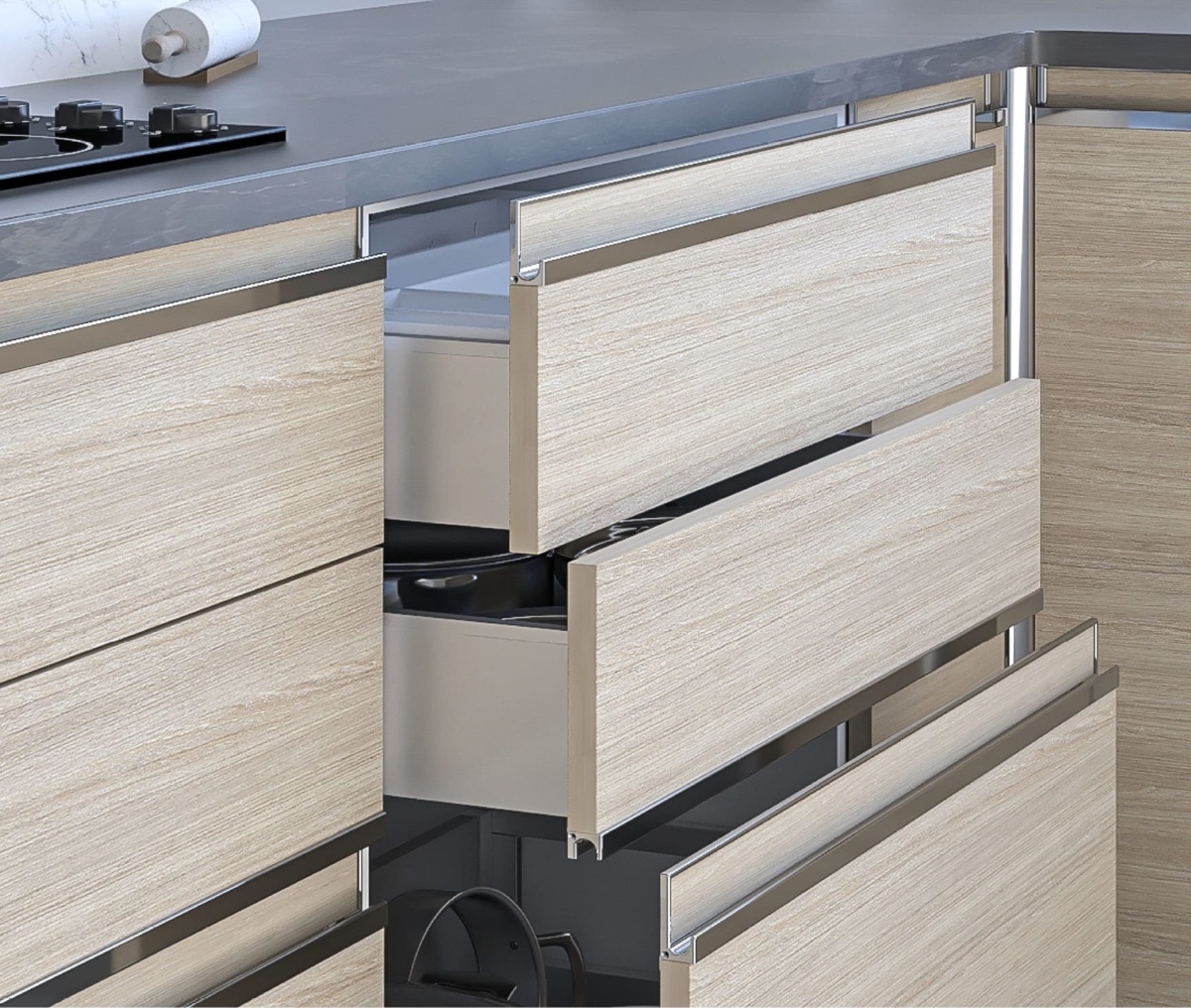 Aluminum Profile Handles Syma Clip-System | Rincomatic