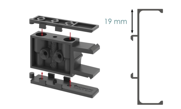 Traditional Gola Profile Hardware. C and J Profiles for Cabinets.