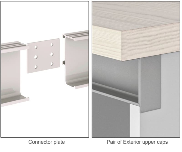 Traditional Gola Profile Hardware. C and J Profiles for Cabinets.